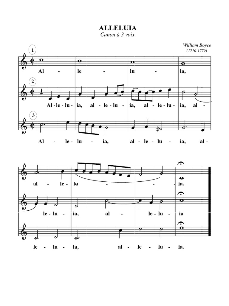 William Boyce - Alleluia | PDF