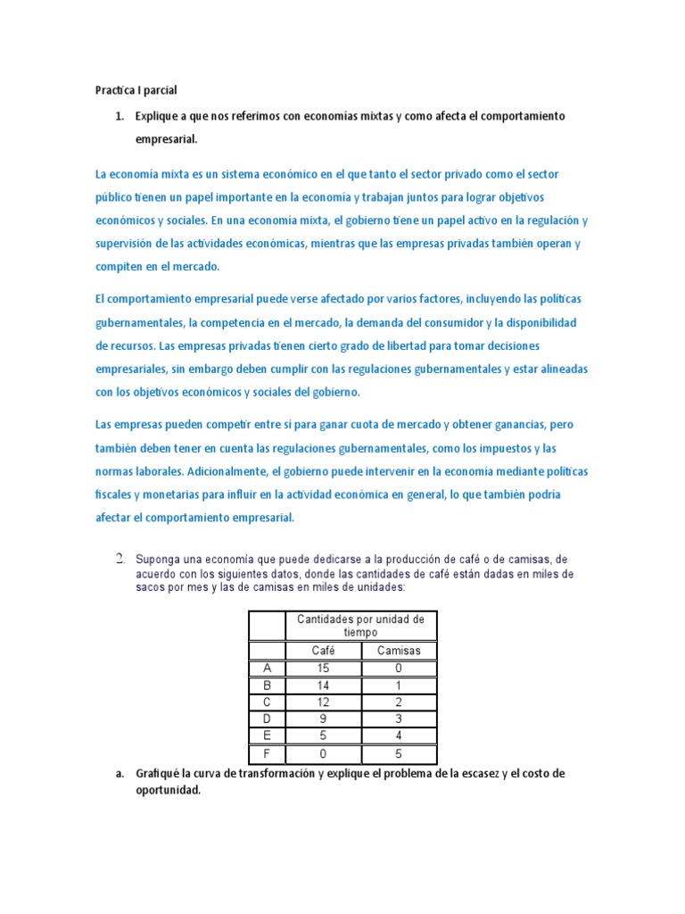 Practica I Parcial | PDF | Mercado (economía) | Monopolio