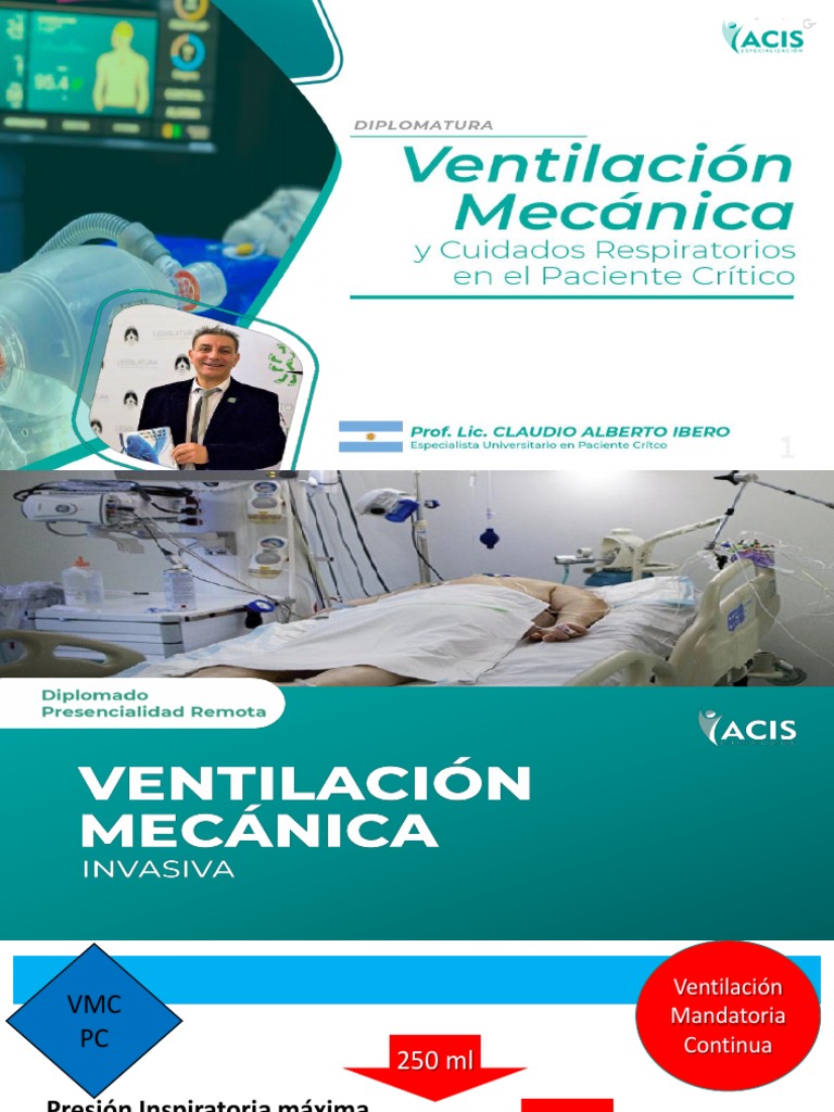 Tema 4, 5, 6 - Ventilación Mecánica Invasiva | PDF | Sistema respiratorio | Respiración