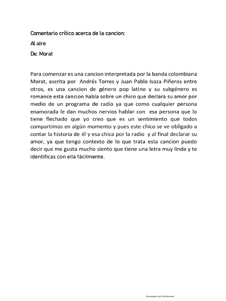 Comentario Crítico | PDF