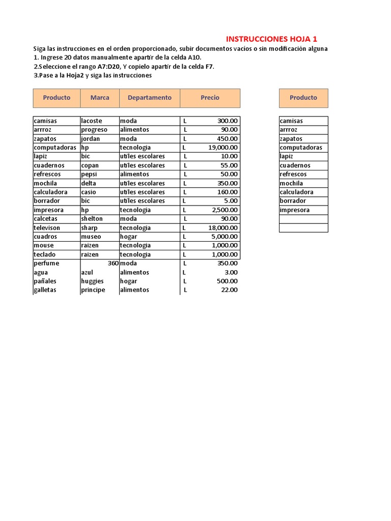 Ejercicio 1 - Excel 2019 | PDF | Ciencias fisicas | Equipo