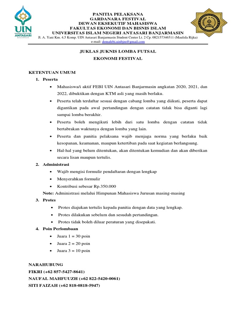 JKJK Lomba Futsal | PDF