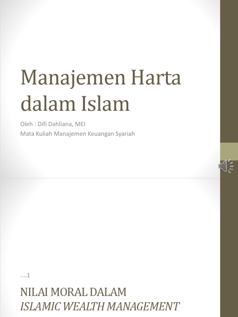 Manajemen Harta dalam Islam | PDF