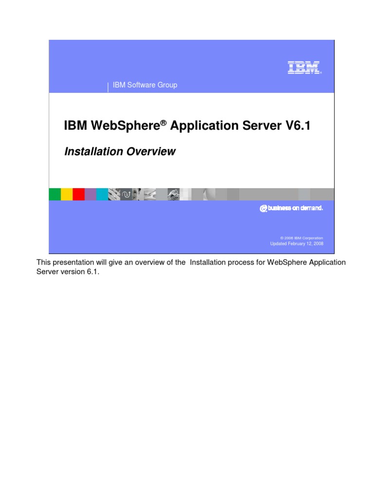 WASv61 Dist Install AppServer | PDF | Installation (Computer Programs) | Operating System