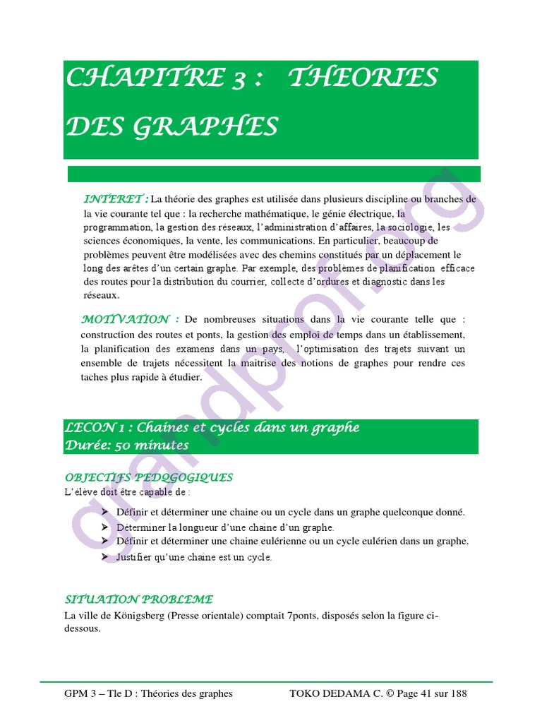 11 Graphes | PDF | Théorie des graphes | Relations mathématiques