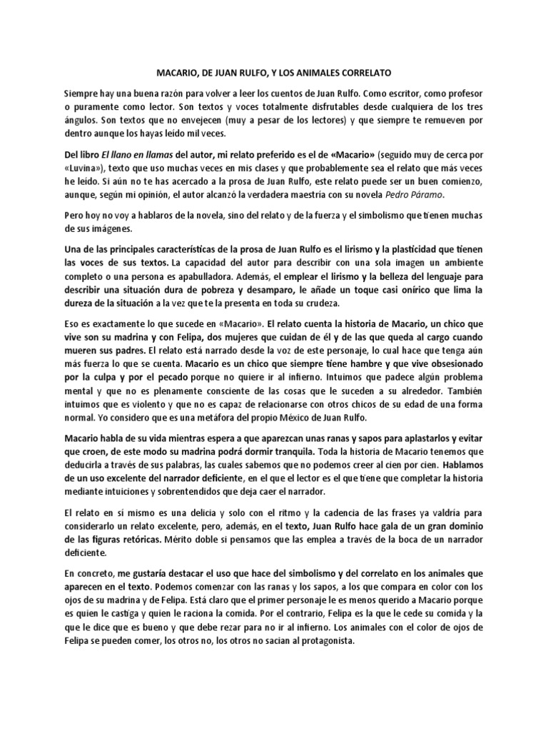 Analisis Macario | PDF