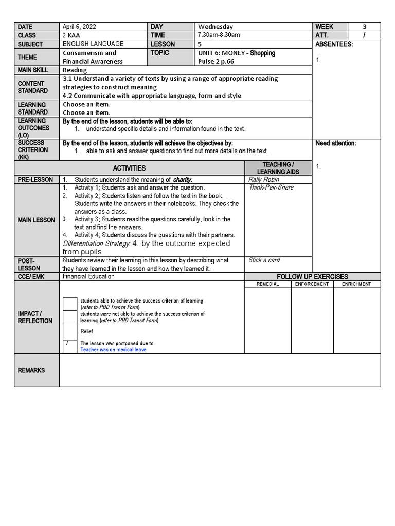RPH F 2 Kaa 6.4 | PDF | Learning | Education Theory