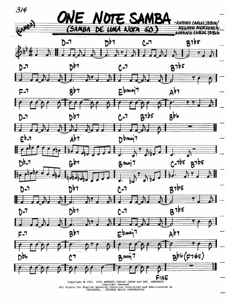 One Note Samba | PDF