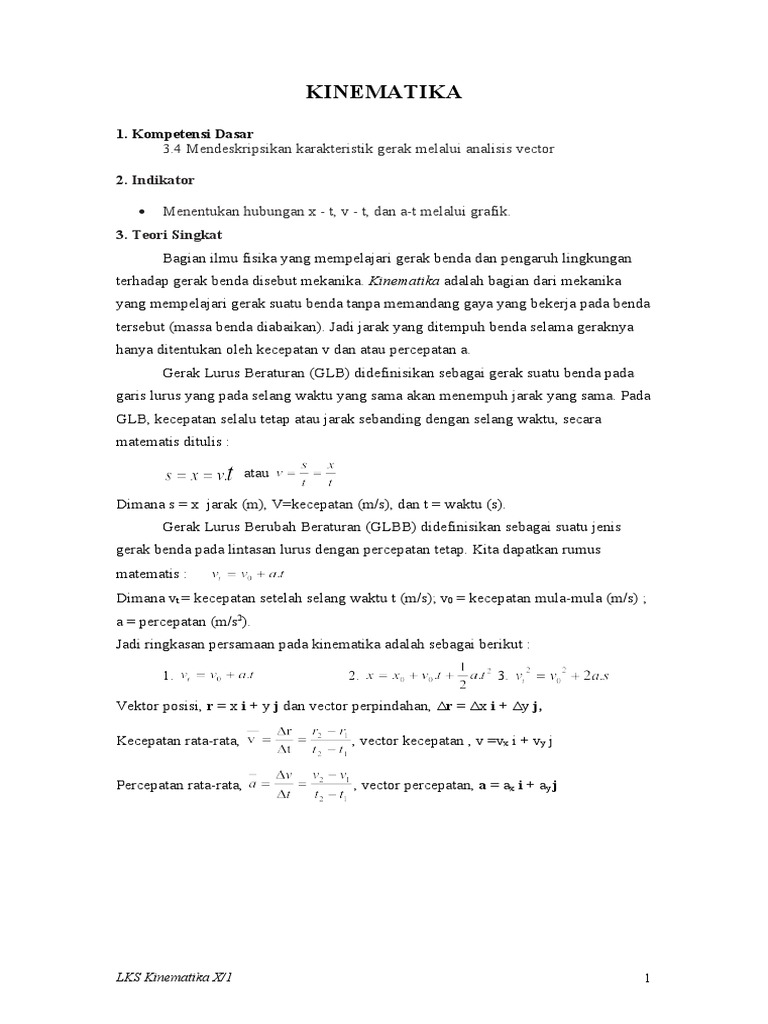 LKS Kinematika | PDF