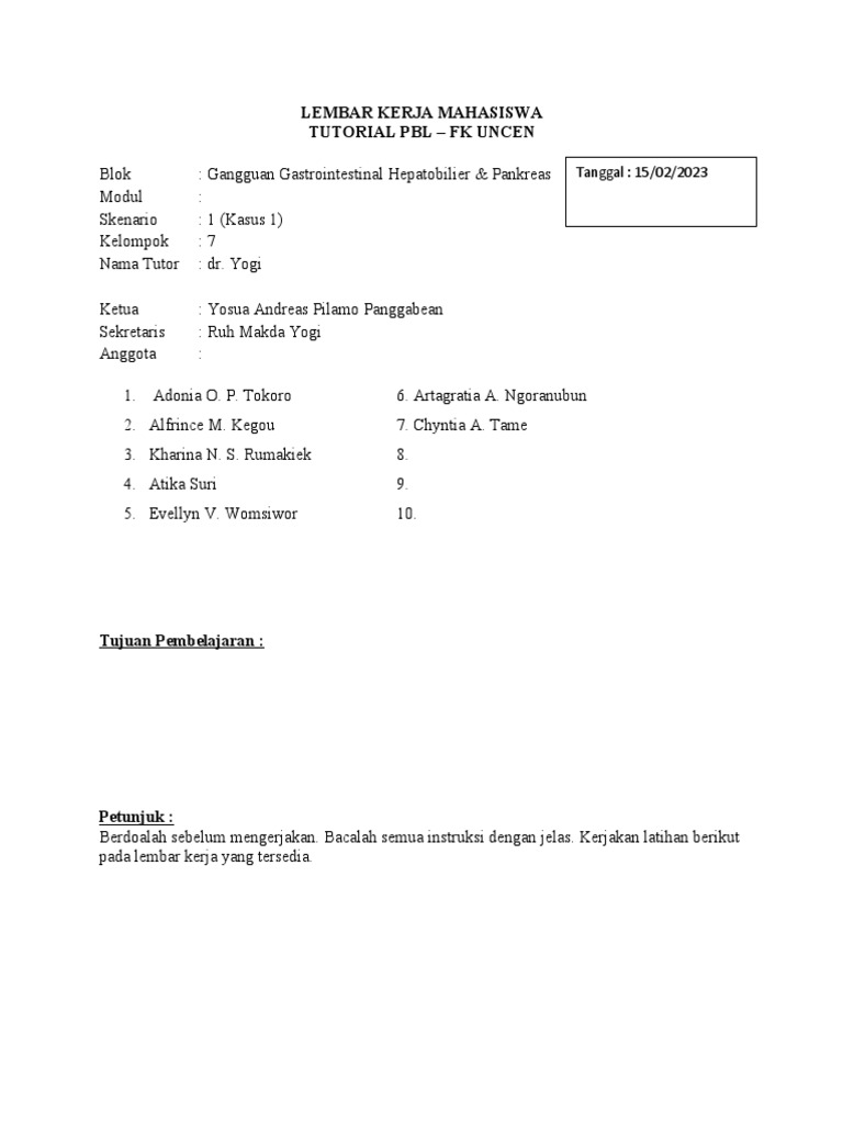 LKM Tutorial Skenario 1 - Blok Gangguan Gihb&p | PDF