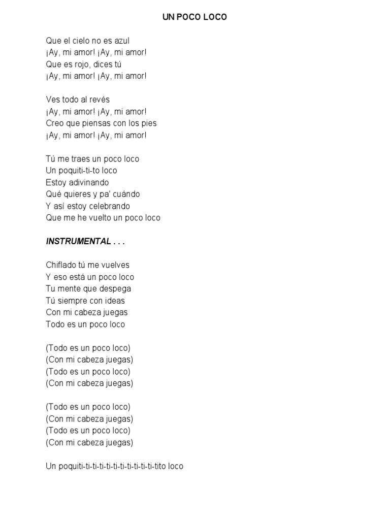 Un Poco Loco | PDF