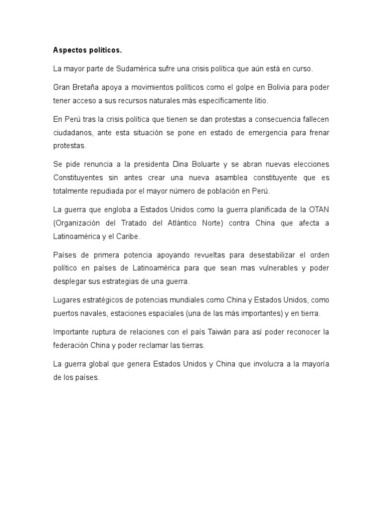 Aspectos Políticos | PDF