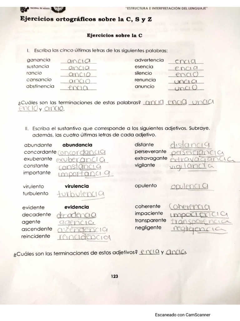 Ejercicios de La C, S Y Z | PDF