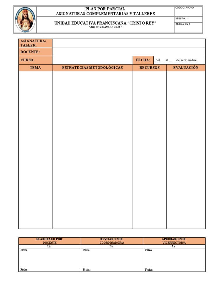 Plan Parcial Asignaturas Complementarias | PDF