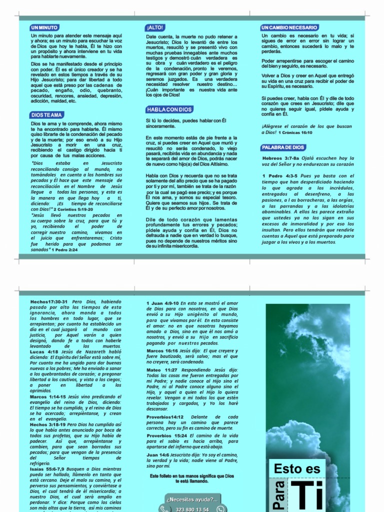 Tríptico Iglesia | PDF | Pecado | Jesús