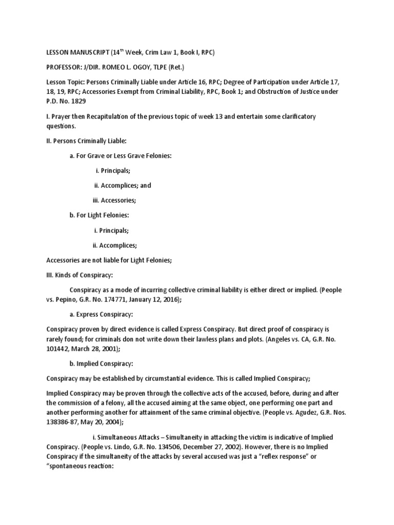 Principal by Inducement Explained | PDF | Prosecutor | Criminal Law