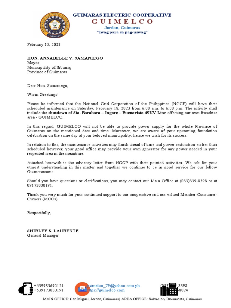 Letter For Mayor | PDF