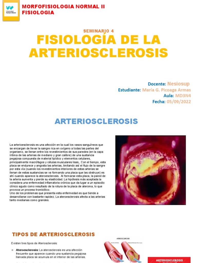 Arteriosclerosis Maria Picoaga | PDF | Aterosclerosis | Inflamación