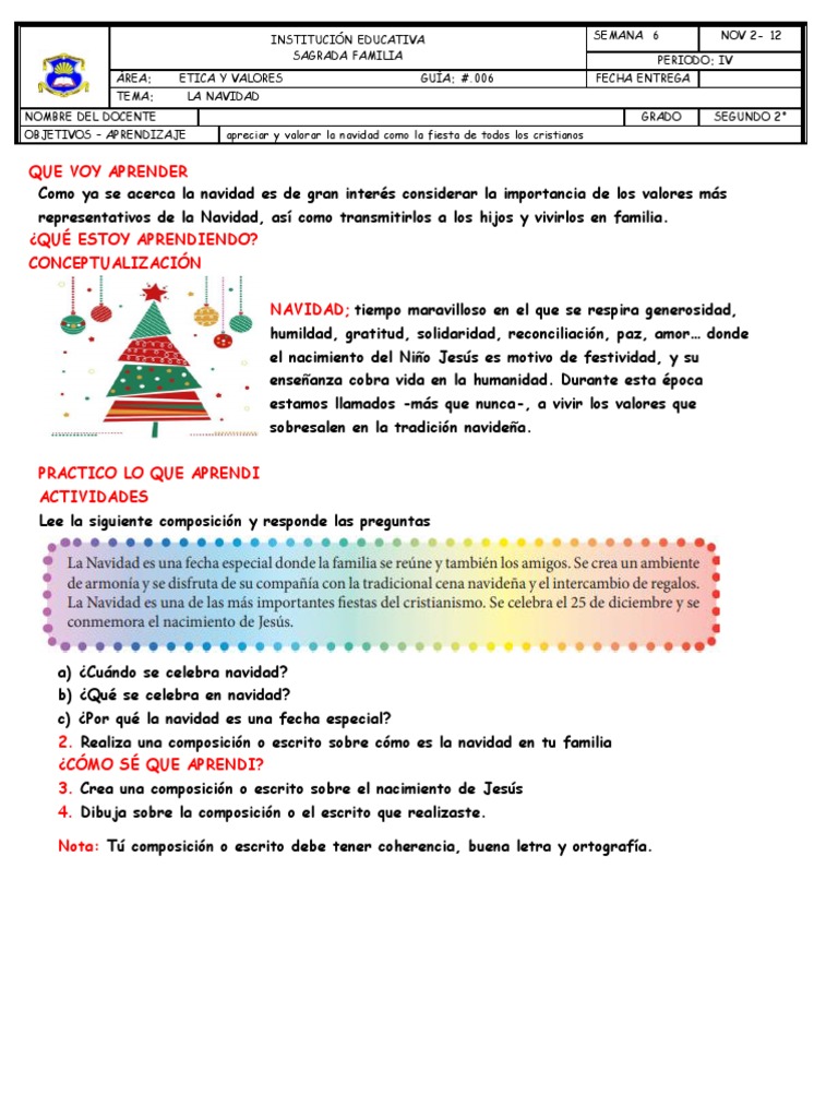 La Navidad Guia #006 Novienbre 2 - 12 | PDF