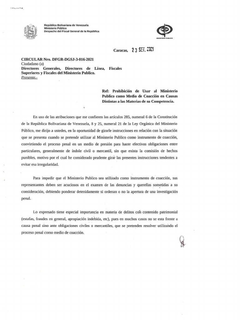 Circulares #DFGR-DGSJ - 3-016-2021. | Descargar gratis PDF | Queja ...