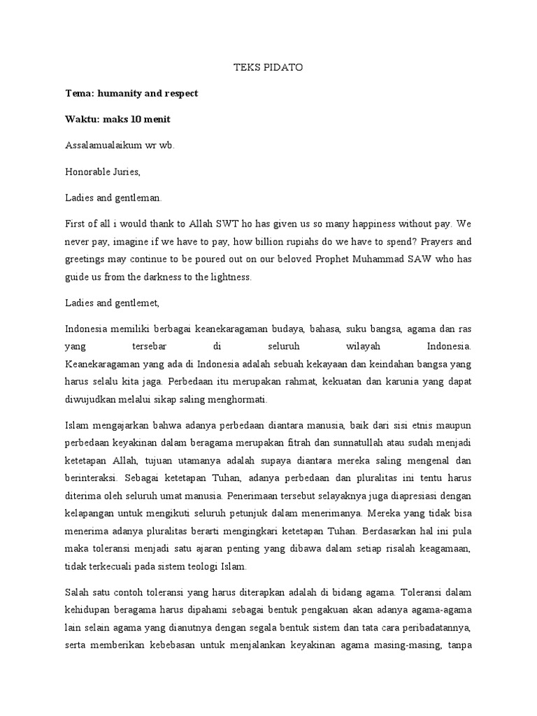Teks Pidato | PDF