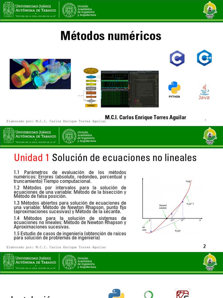 Métodos Numéricos Para La Solución De Ecuaciones Diferenciales