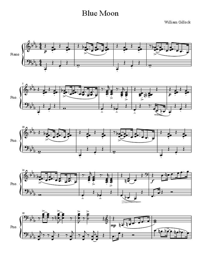 Gillock Blue Moon | PDF