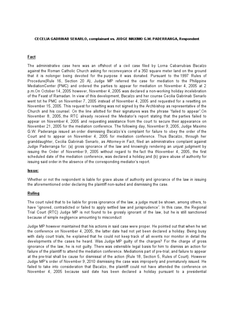 Case Digest | PDF | Lawsuit | Complaint