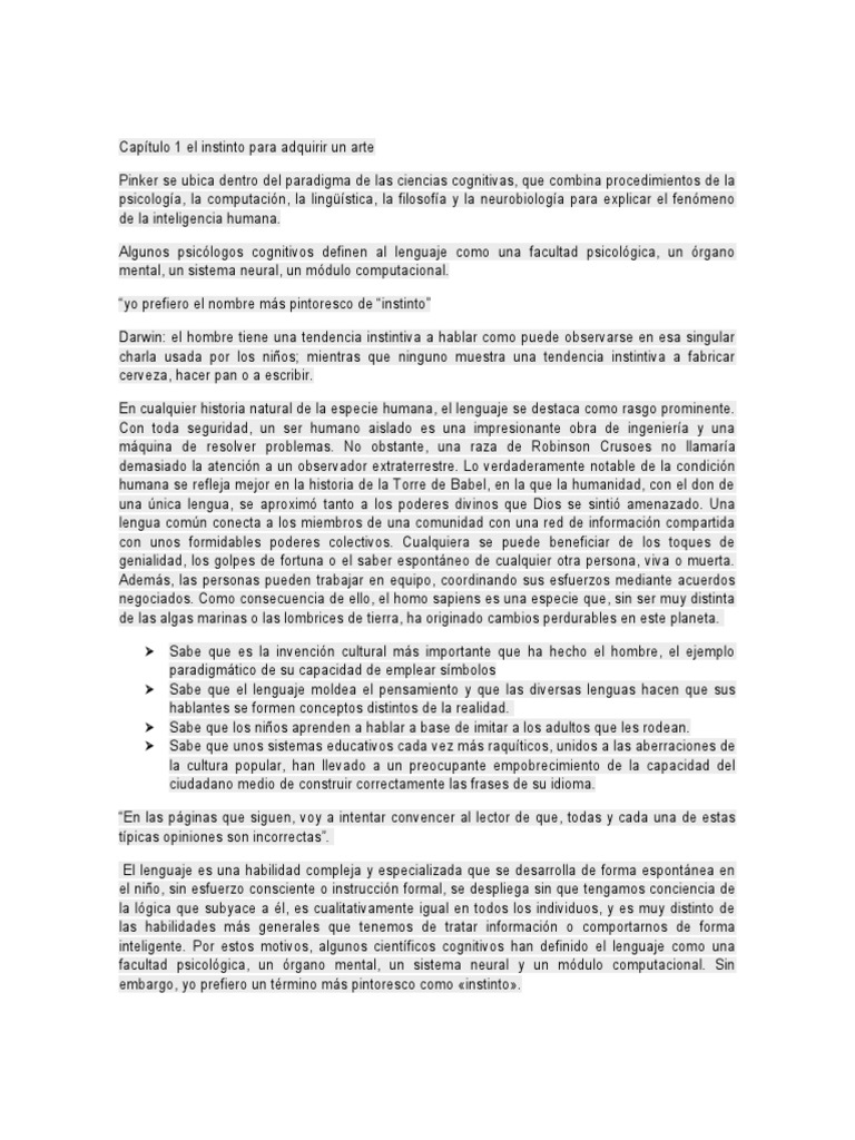 El lenguaje como un instinto innato: la teoría de Noam Chomsky y su ...