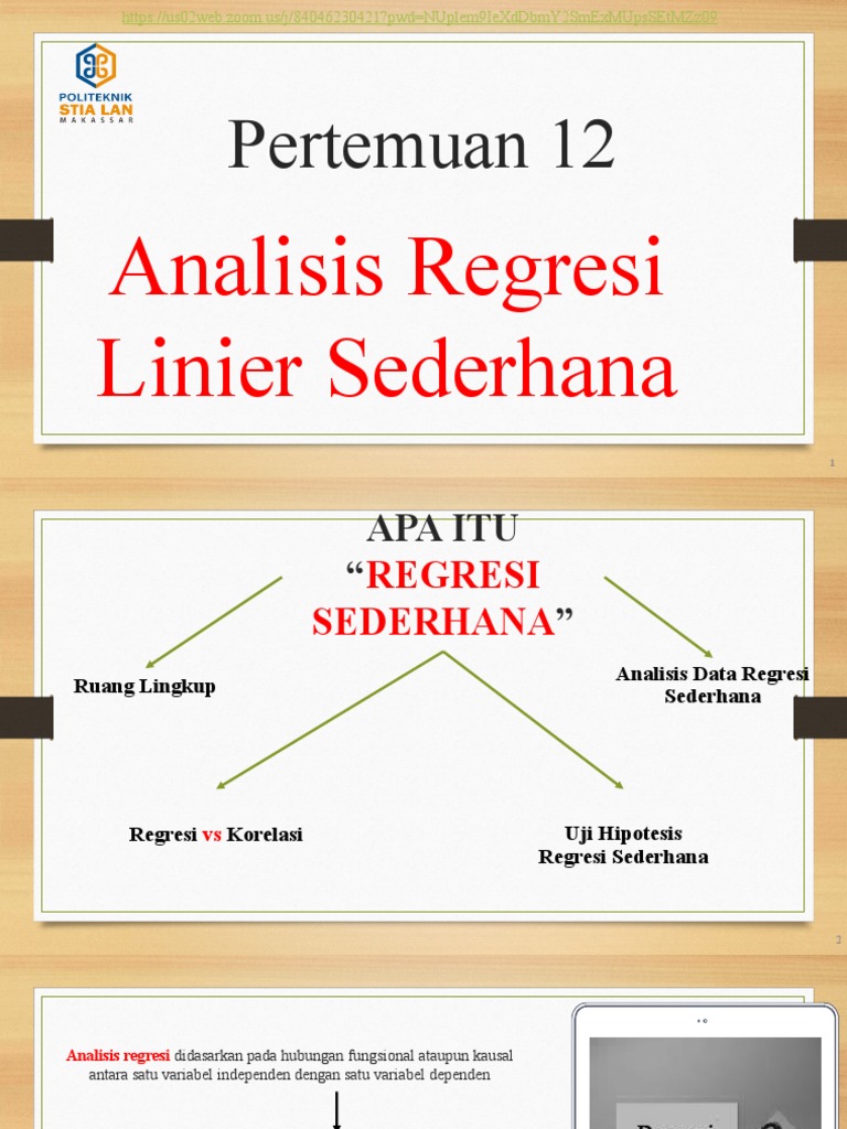 Statistik (Regresi Linier Sederhana | PDF | Metode & Bahan Ajar