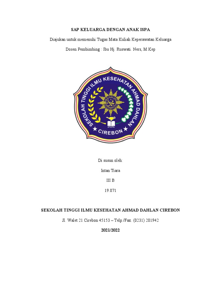 SAP Keluarga Dengan Anak ISPA (Intan Tiara 3b) | PDF