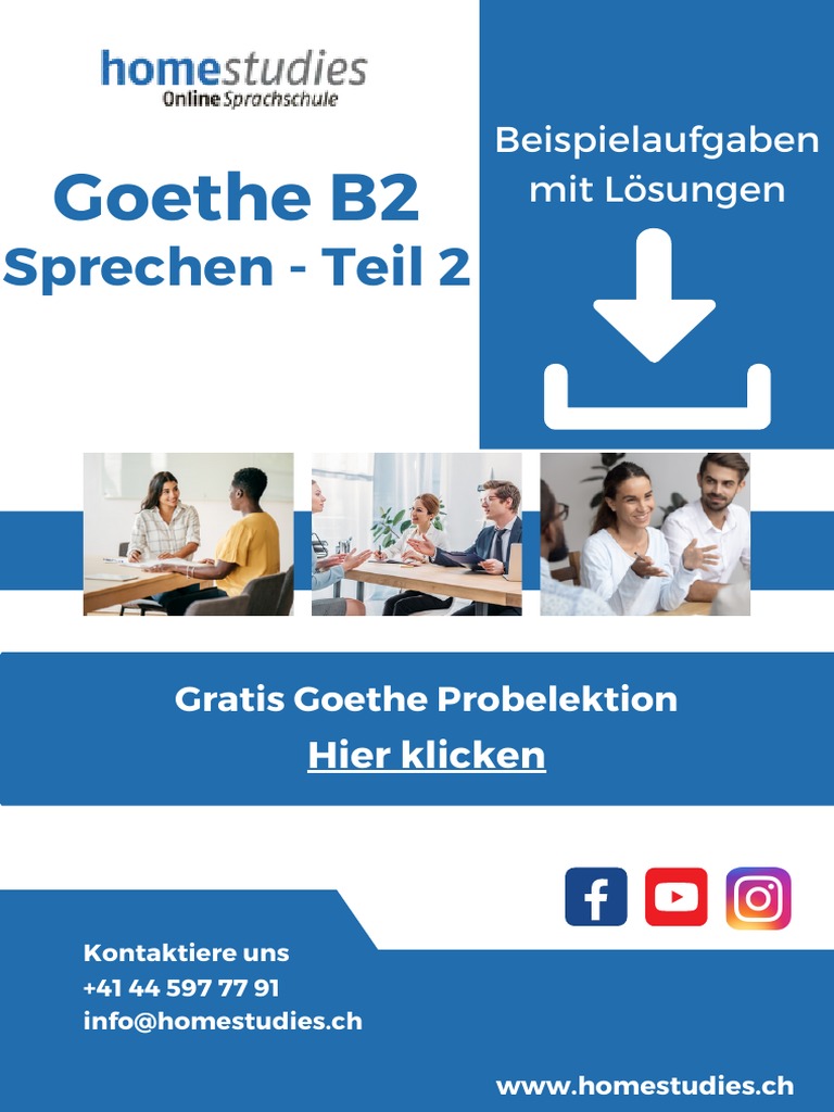 Goethe B2 Sprechen Teil 2 Download | PDF