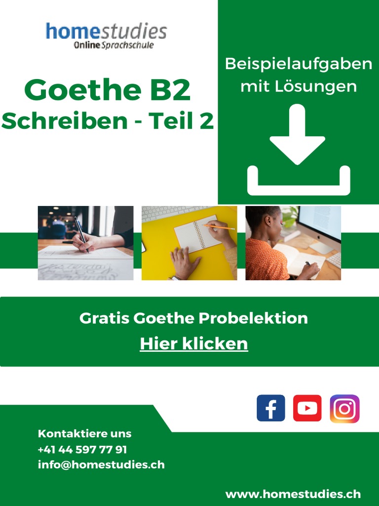 Goethe B2 Schreiben Teil 1 Download 1 | PDF