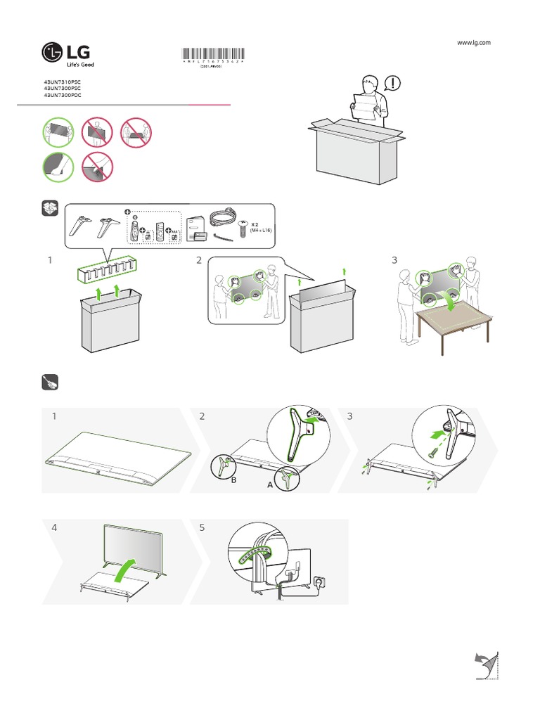 43un7310psc 43un7300psc 43un7300pdc: Aa Aaa | PDF