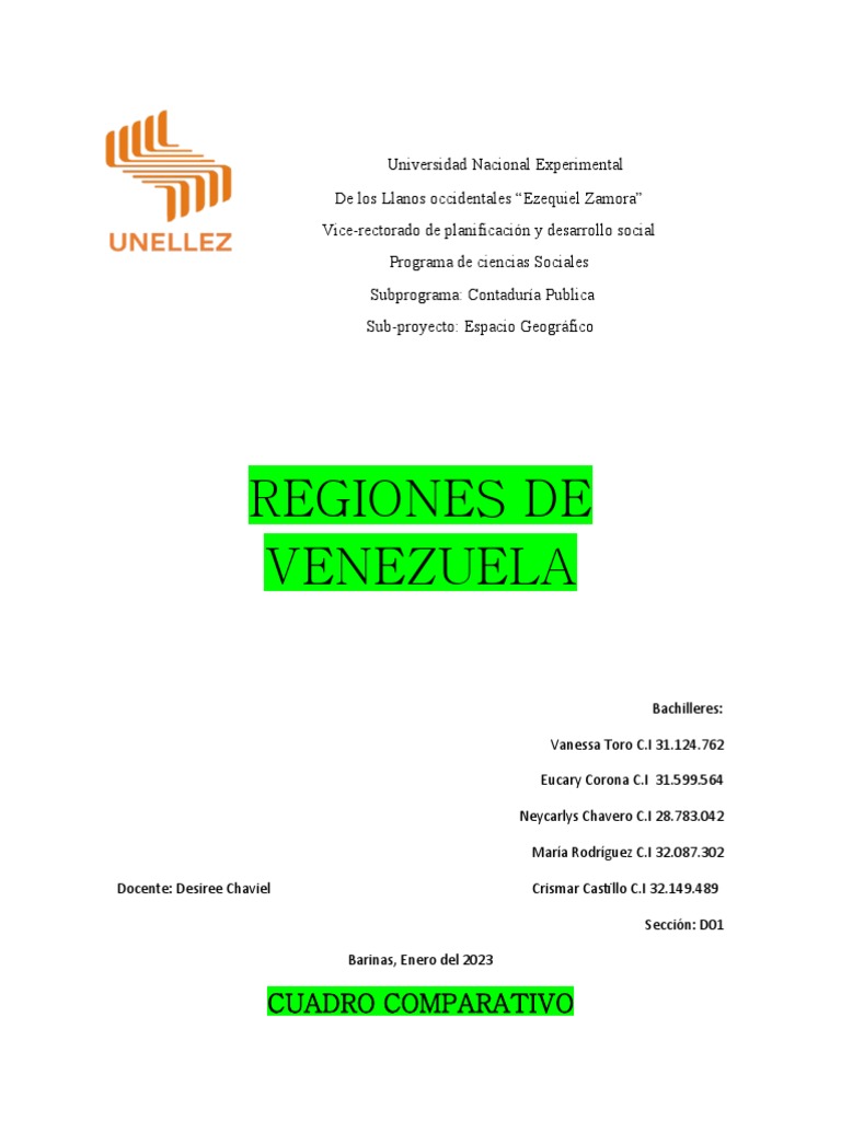Regiones Naturales de Venezuela | PDF | Río | Venezuela