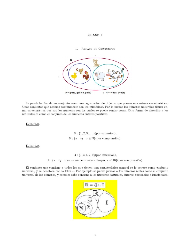 Clase1 DV | PDF | Conjunto (Matemáticas) | Número natural