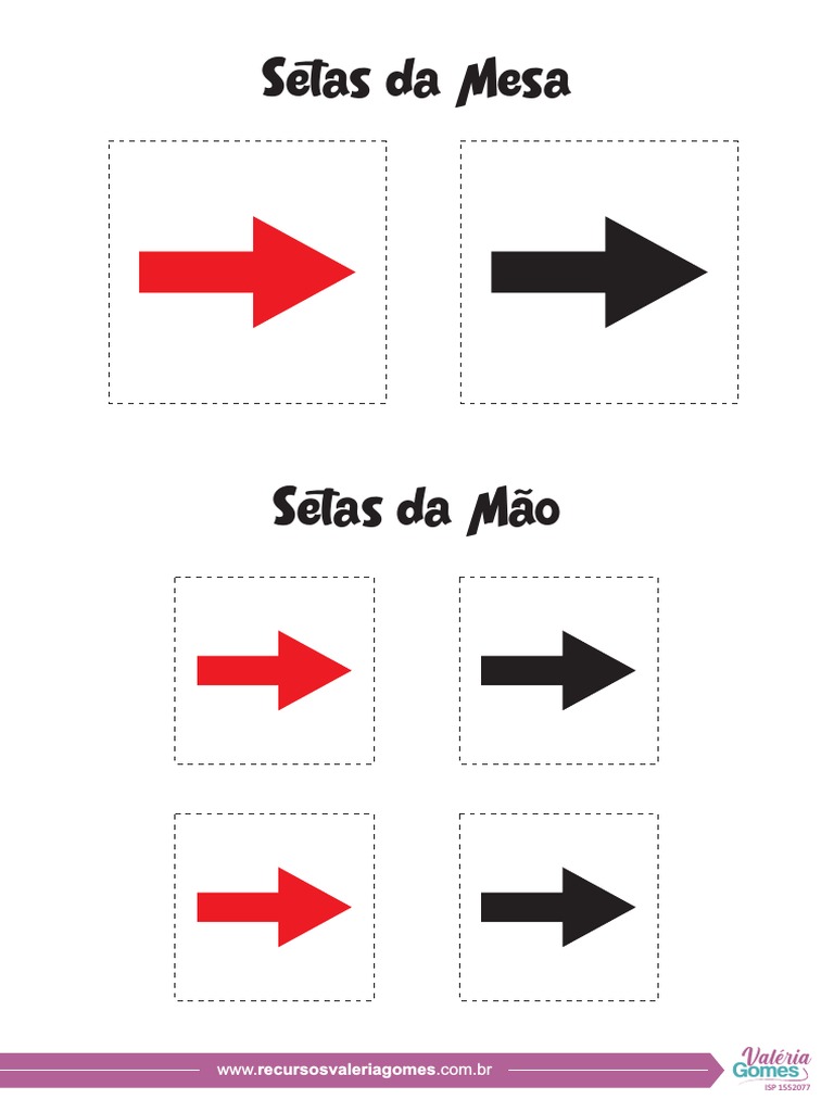 Pratique A Percepcao Espacial Com Uma Simples Atividade Com Setas Recursos Valeria Gomes | PDF