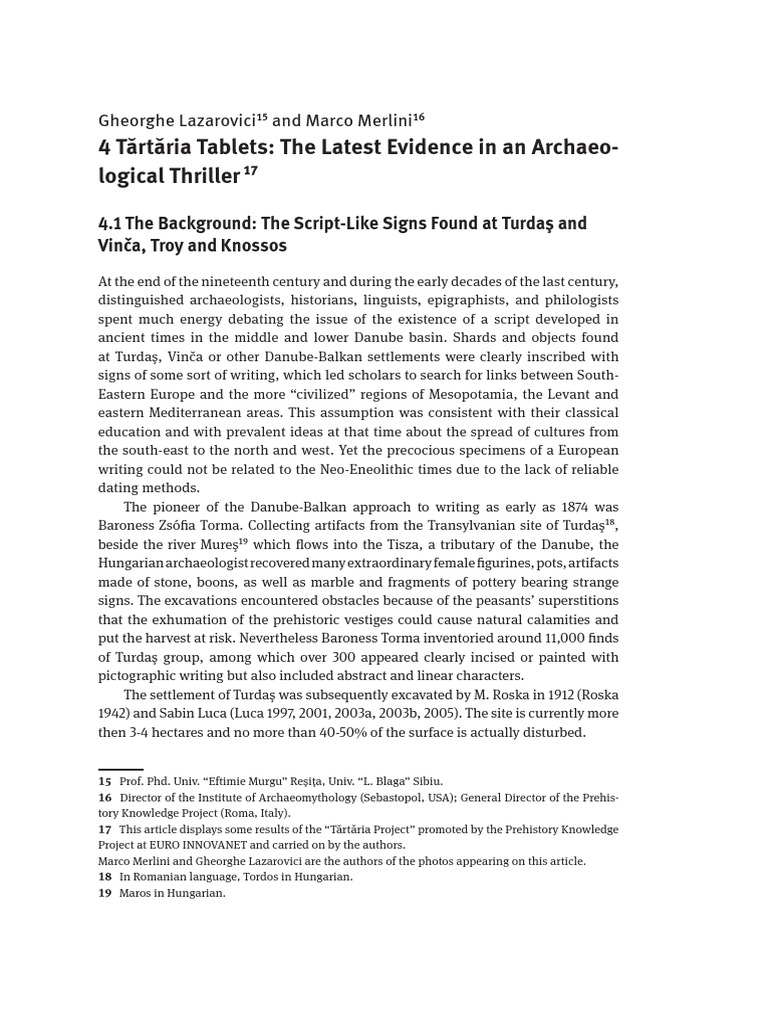 4 Tartaria Tablets The Latest Evidence in An Archa Compressed | PDF ...