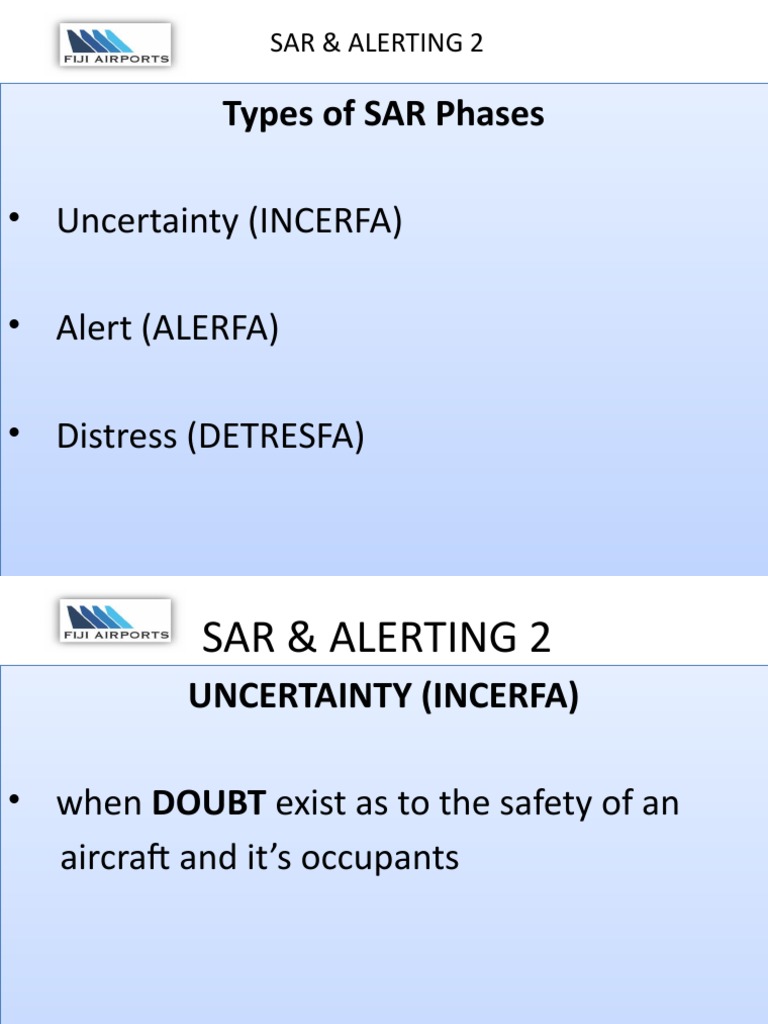 Understanding Search and Rescue Phases: A Guide to Uncertainty (INCERFA ...