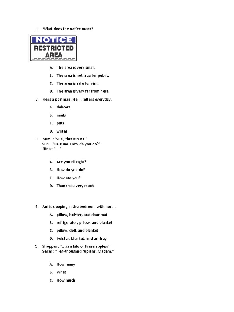 Soal Olimpiade Bahasa Inggris Sd Pdf