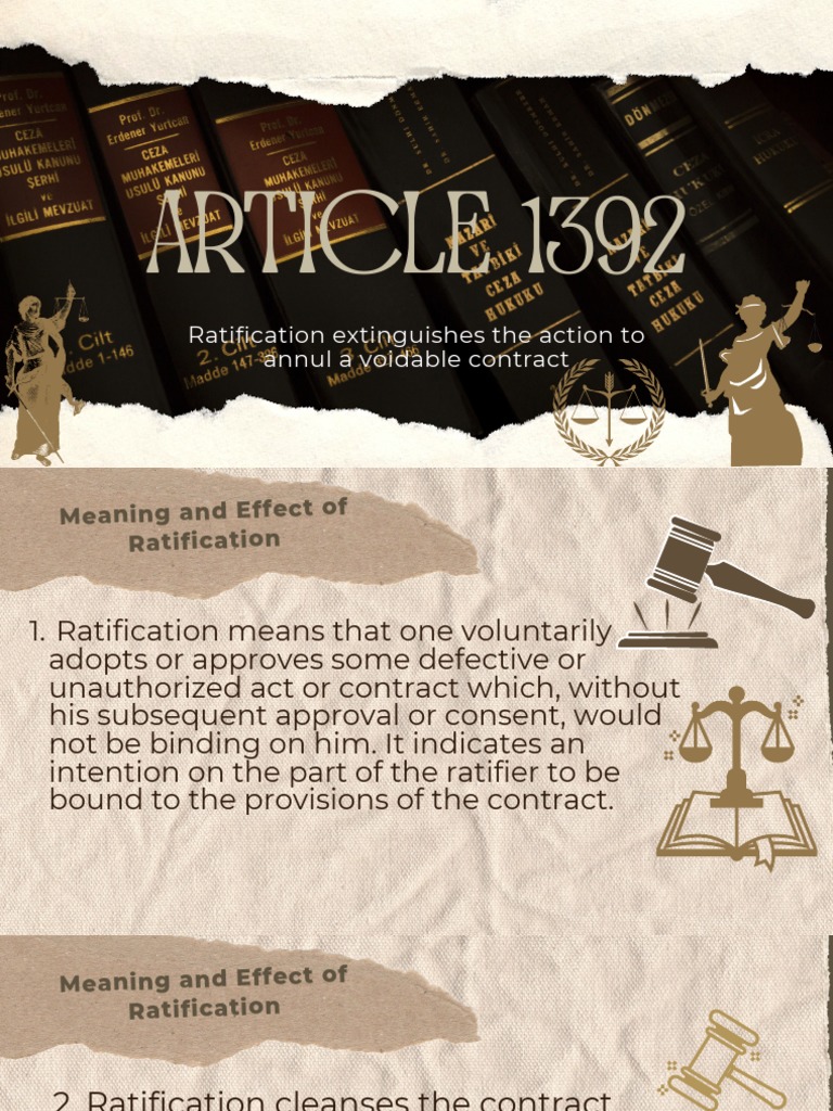 Article 1392 | PDF | Ratification | Annulment