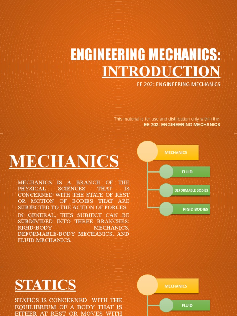 EE 202. 01. Introduction To Engineering Mechanics | PDF | Force | Mechanics