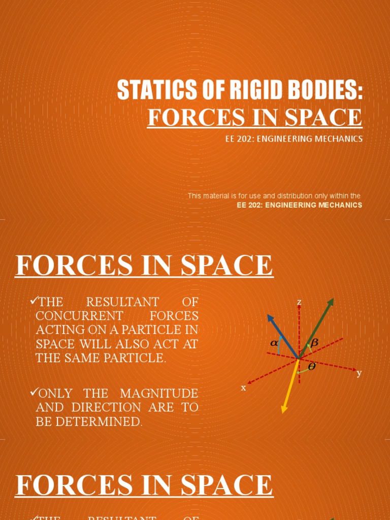 EE 202. 03. Force in Space | PDF | Euclidean Vector | Geometry