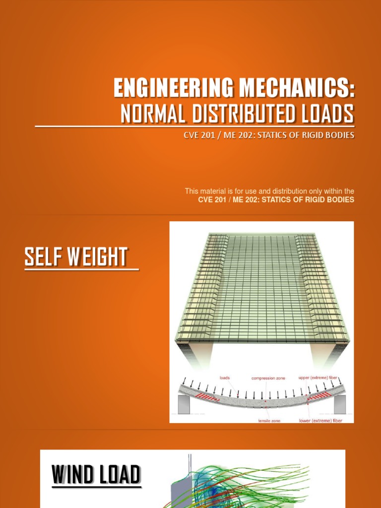 ME 202. Statics of Rigid Bodies. 05. Distributed Load | PDF | Force | Area