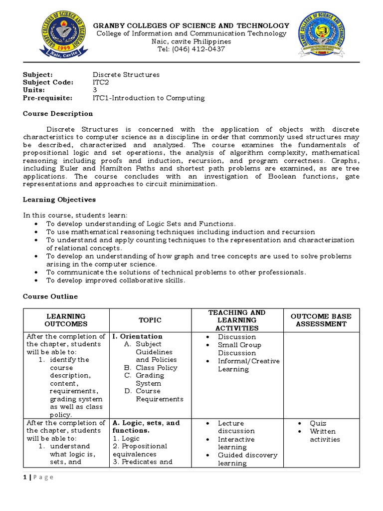 Discrete Structures | PDF | Discrete Mathematics | Mathematical Logic