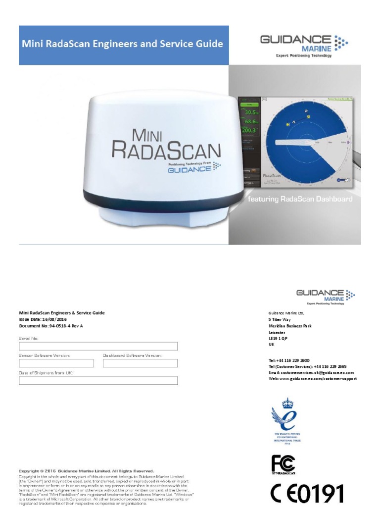 94-0518-4 Mini-RadaScan Engineers and Service Guide | PDF | Screw ...