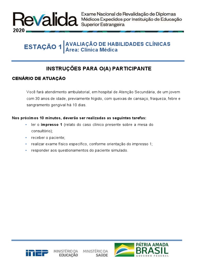 Prova Prática Revalida 2011 - 2020 | PDF | Doença do refluxo ...
