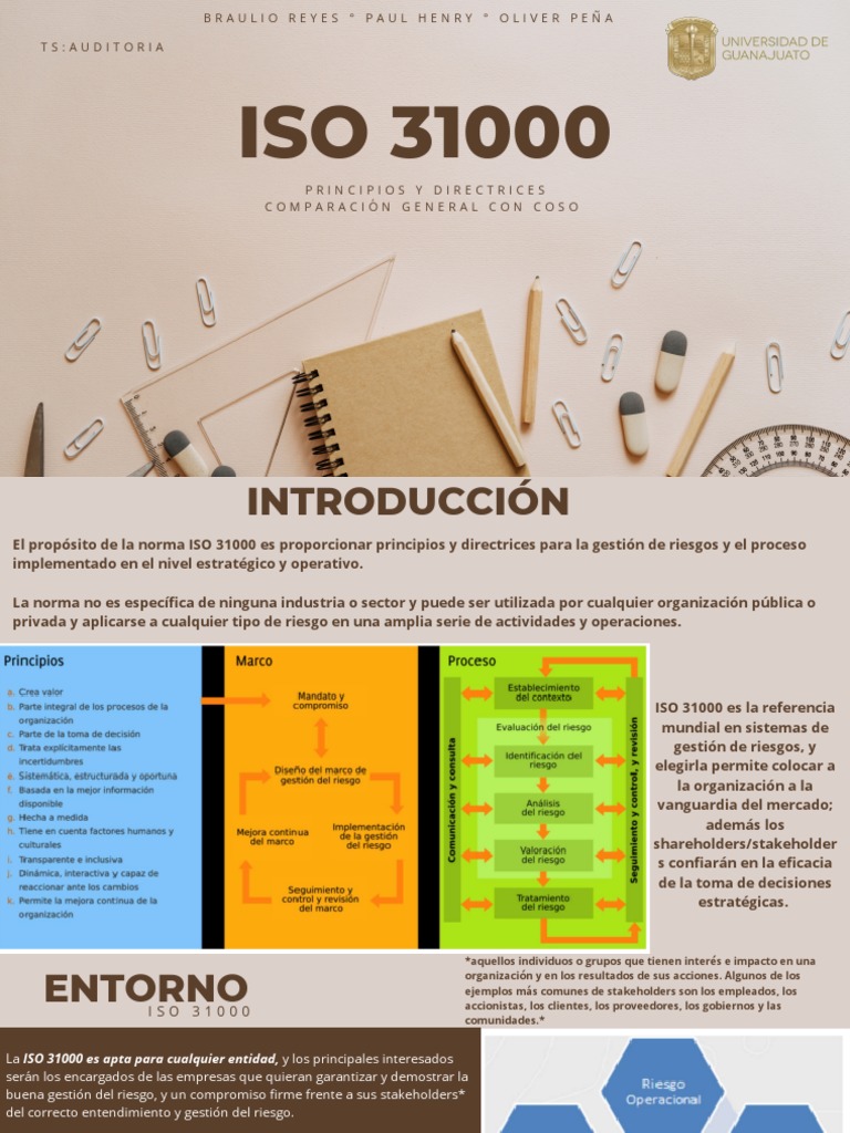 Iso 31000 | PDF | Riesgo | Organización internacional para la ...