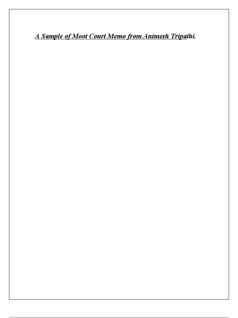 Sample of Moot Court Memo From ABMT | PDF | Constitution | Justice