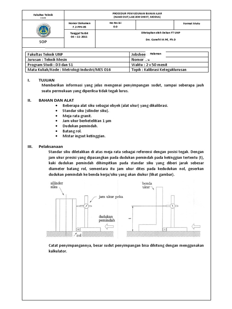 Labsheet 4 - Metrologi | PDF